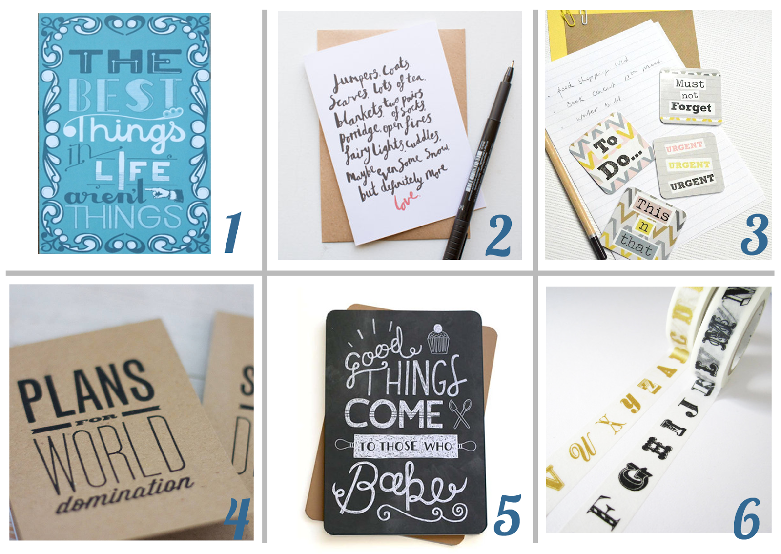 say it says: Top stationery trends: Typography
