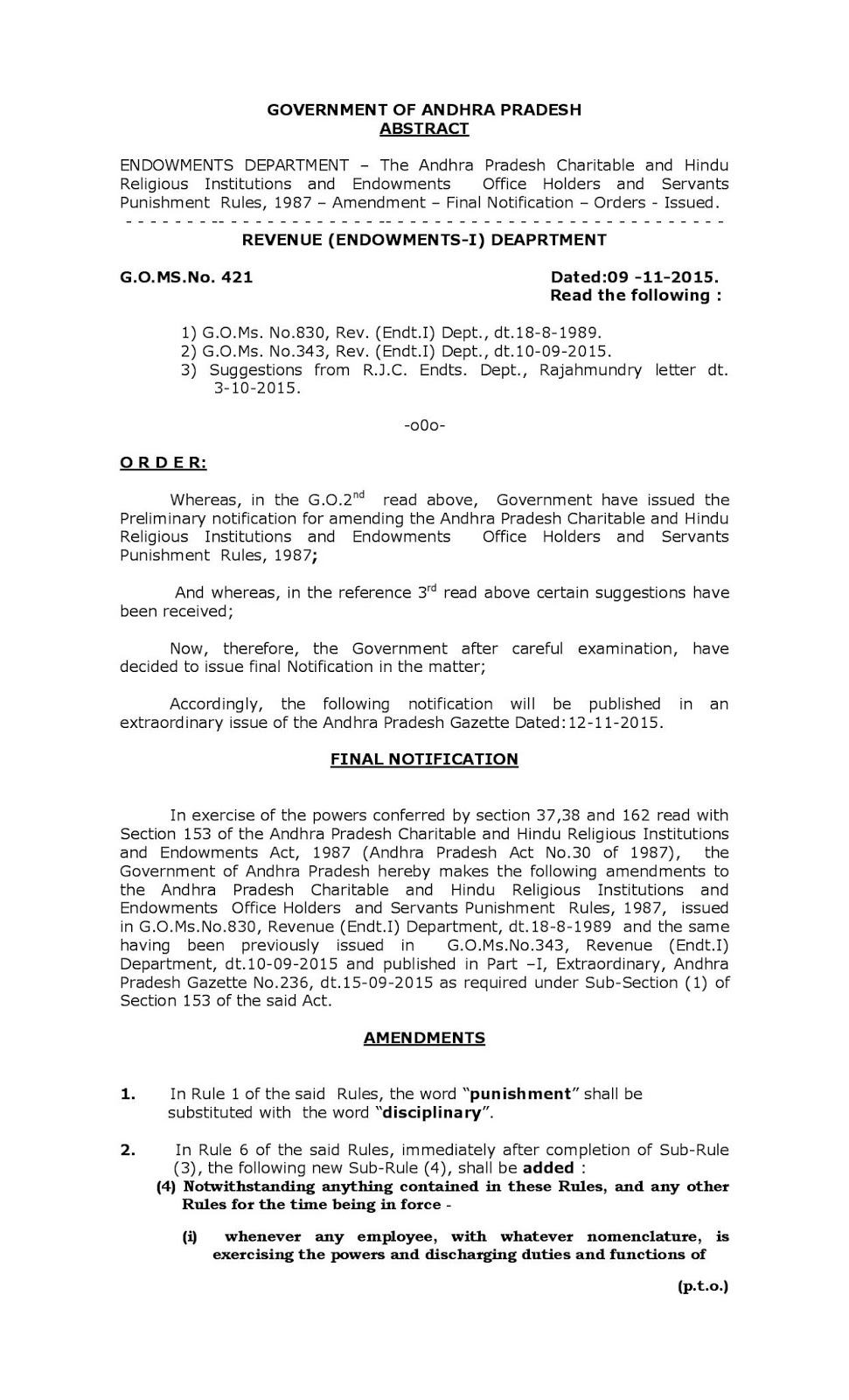 DWARAKA TIRUMALA Endowment Punishment Rules dwaraka-tirumala-endowment-punishment-rules