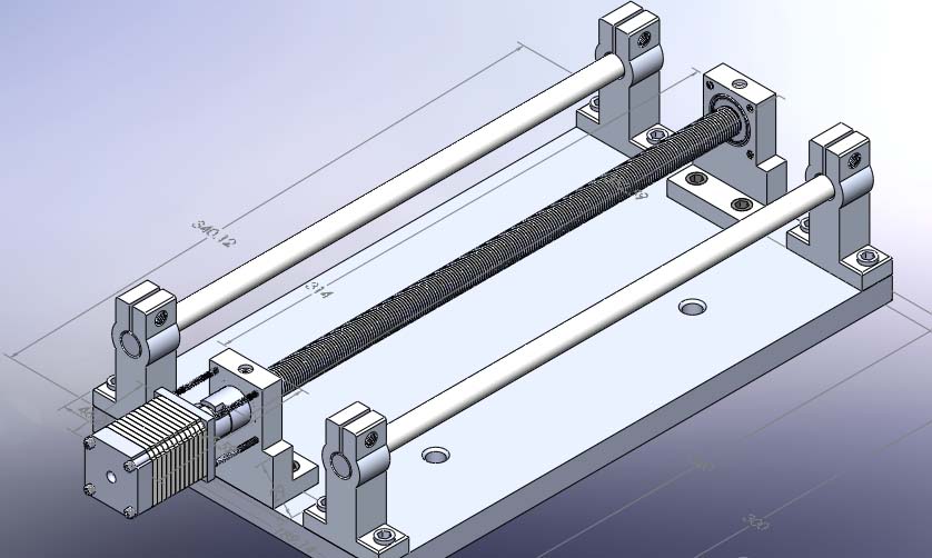 Computer Aided Design Project CNC Linear Rail L300 | RADITA CAD