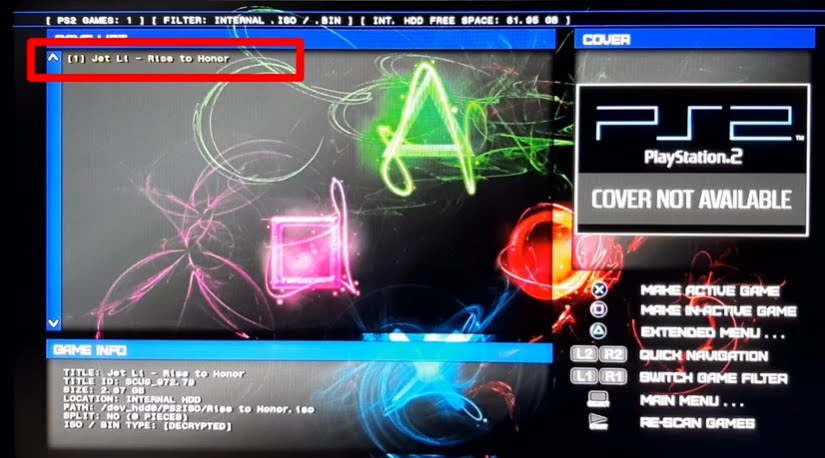 PS3 PS2のゲームをHENでPKG化せずに起動する方法(PC不要、本体で変換)