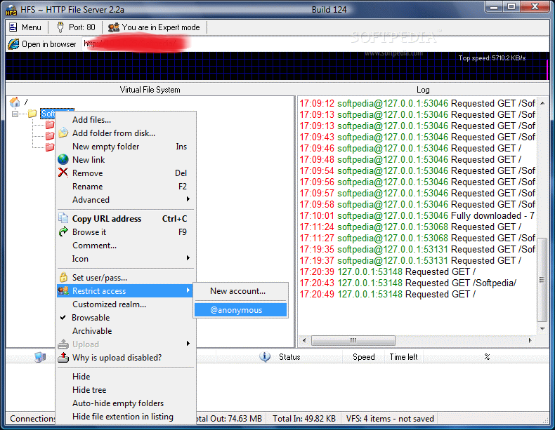 File Server berbasis HTTP (HFS) - Sikola-IT.blogspot.com