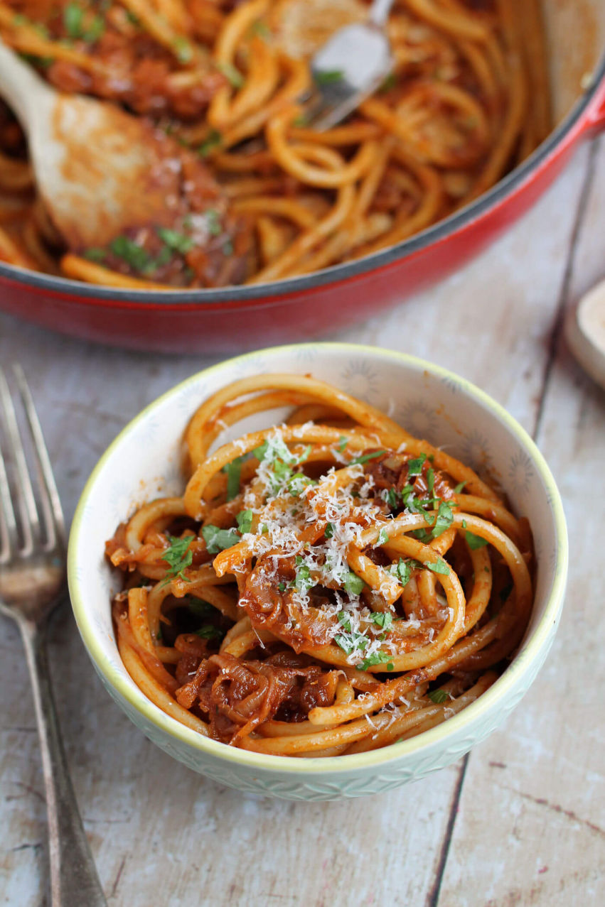 Caramelised Shallot Pasta - A Cornish Food Blog | Jam and Clotted Cream