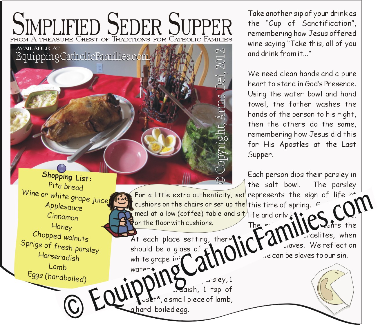 Simplified Seder Supper with FREE PRINTABLE! - Equipping Catholic Families