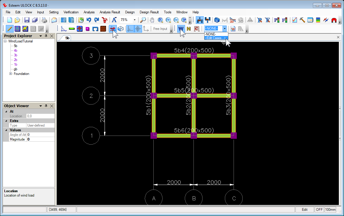 wemodelforyou: ESTEEM 8 : How To Input Wind Load