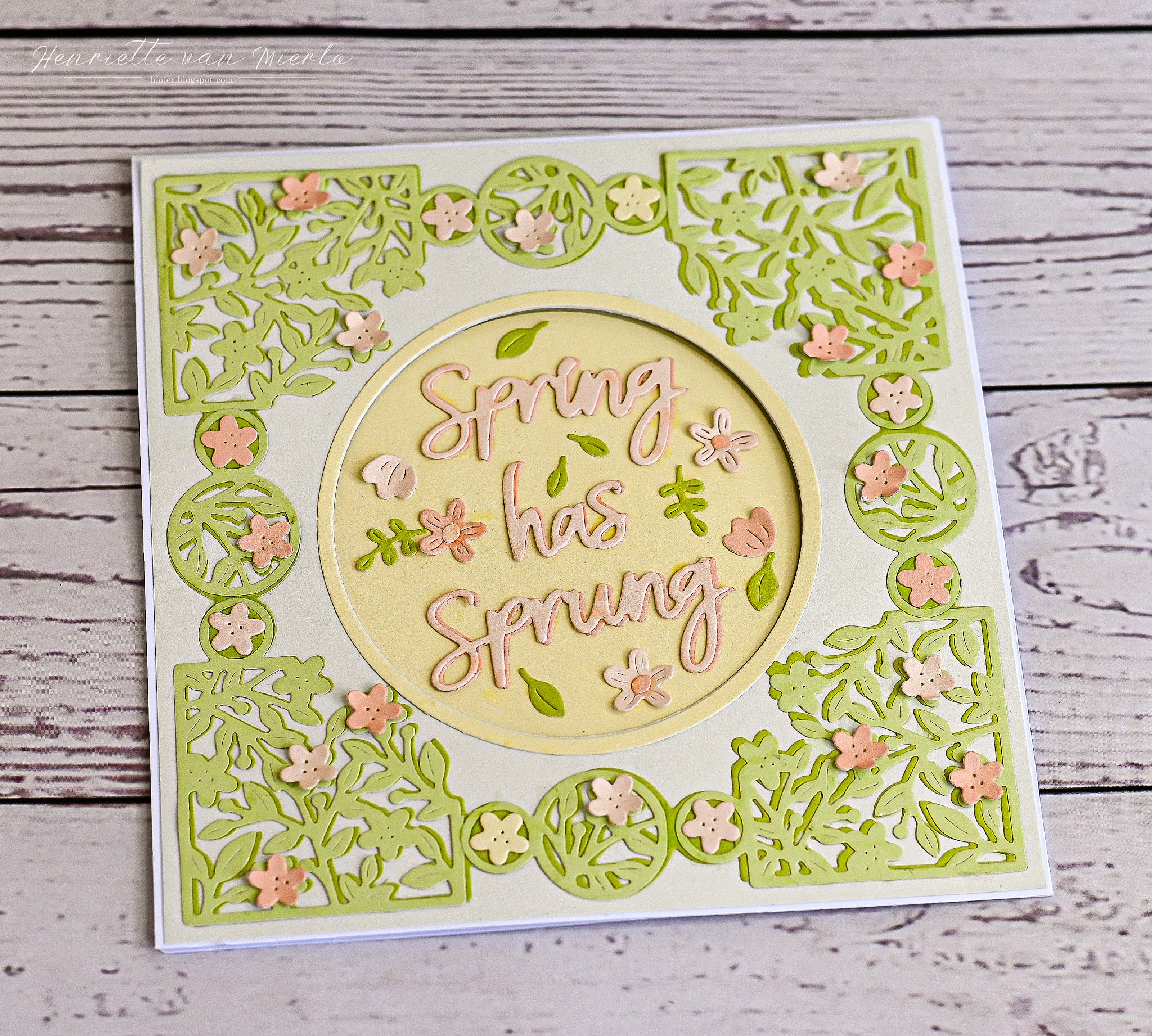 Spellbinders Small die of the Month March 2021 - Spring flowers card ...