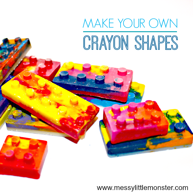 Make Your Own Crayon Shapes - Messy Little Monster
