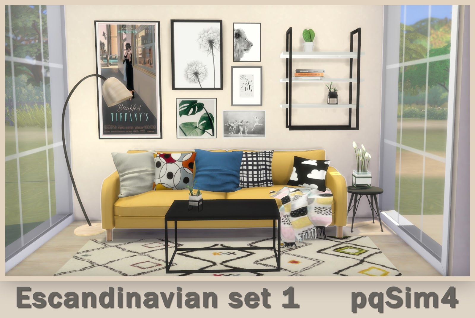 Scandinavian Set 1. Sims 4 Custom Content.