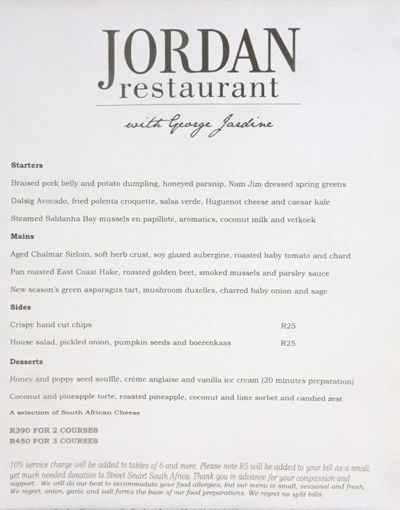 .: Birthday lunch at Jordan