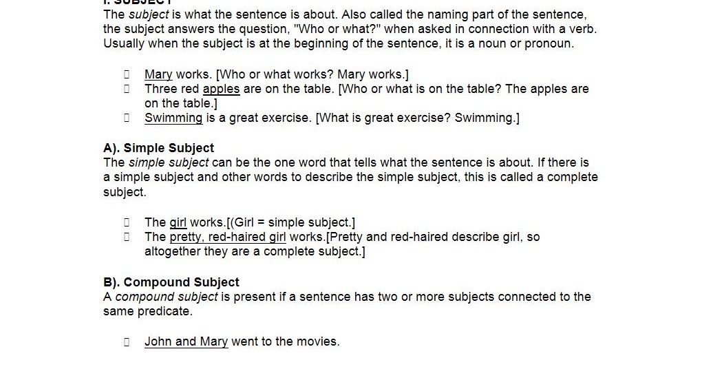 apsg: Class 8 : The Sentences - Theory