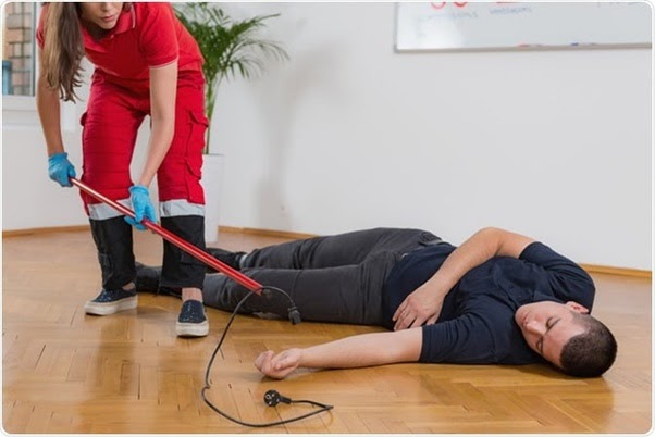 Eliminates the person who comes in contact with electricity. electrical ...