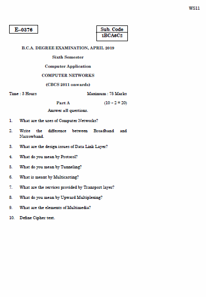 Alagappa University B.C.A.Computer Application COMPUTER NETWORKS APRIL ...