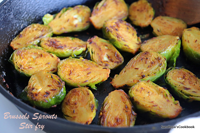 Sandhiya's Cookbook: Brussels Sprout Stir Fry-Indian Style