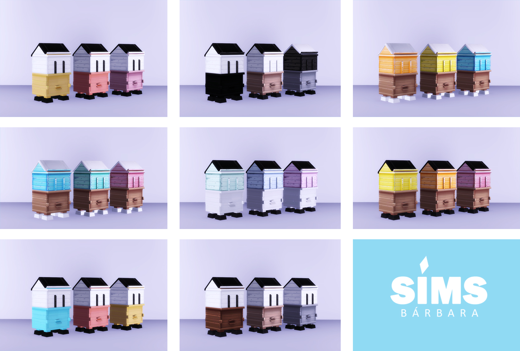 SIMS 4 - Bee Box Recolor 🐝 25 Colors - Bárbara Sims