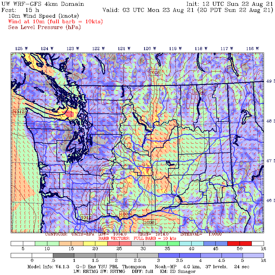 Cliff Mass Weather Blog: Evening Northwest Winds Descend the Eastern ...