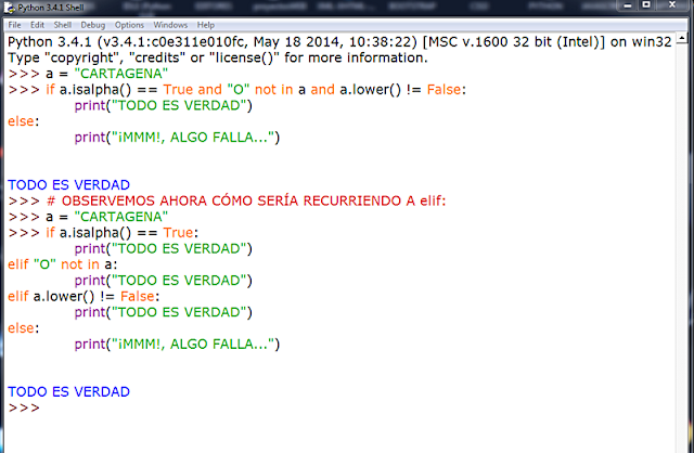APRENDER A PROGRAMAR CON PYTHON: IF-ELIF- ELSE