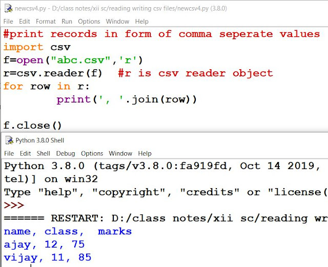 COMPUTER SCIENCE PYTHON AND C++: Pyhton Accessing CSV File ,Reading and ...