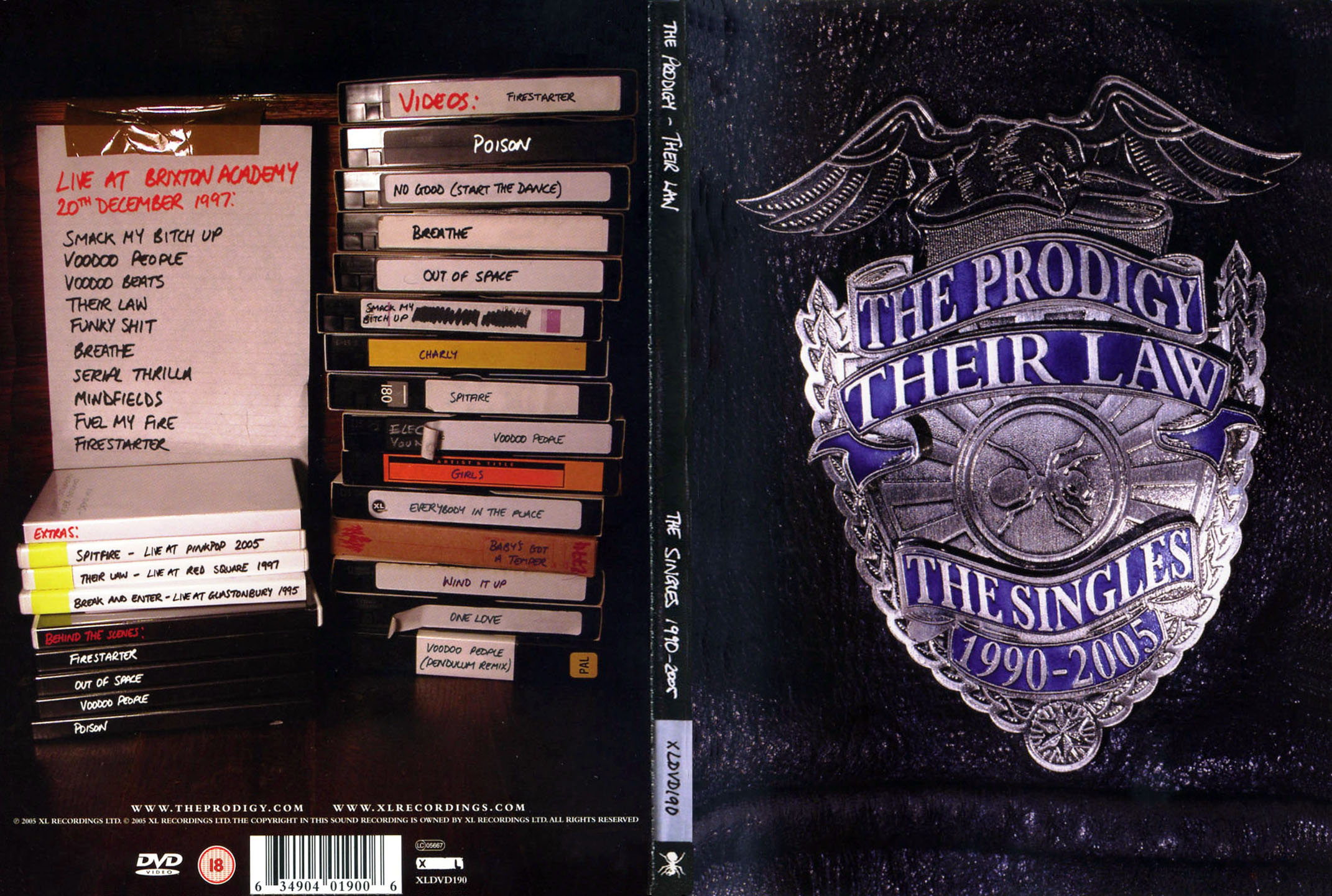 Classic Rock Covers Database: The Prodigy - Their Law: The Singles 1990 ...