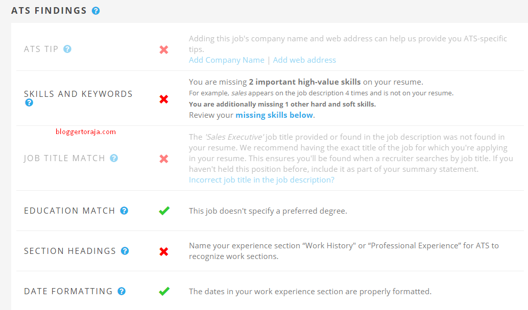 Cara Cek Skor CV Ats Friendly Online - Blogger Toraja