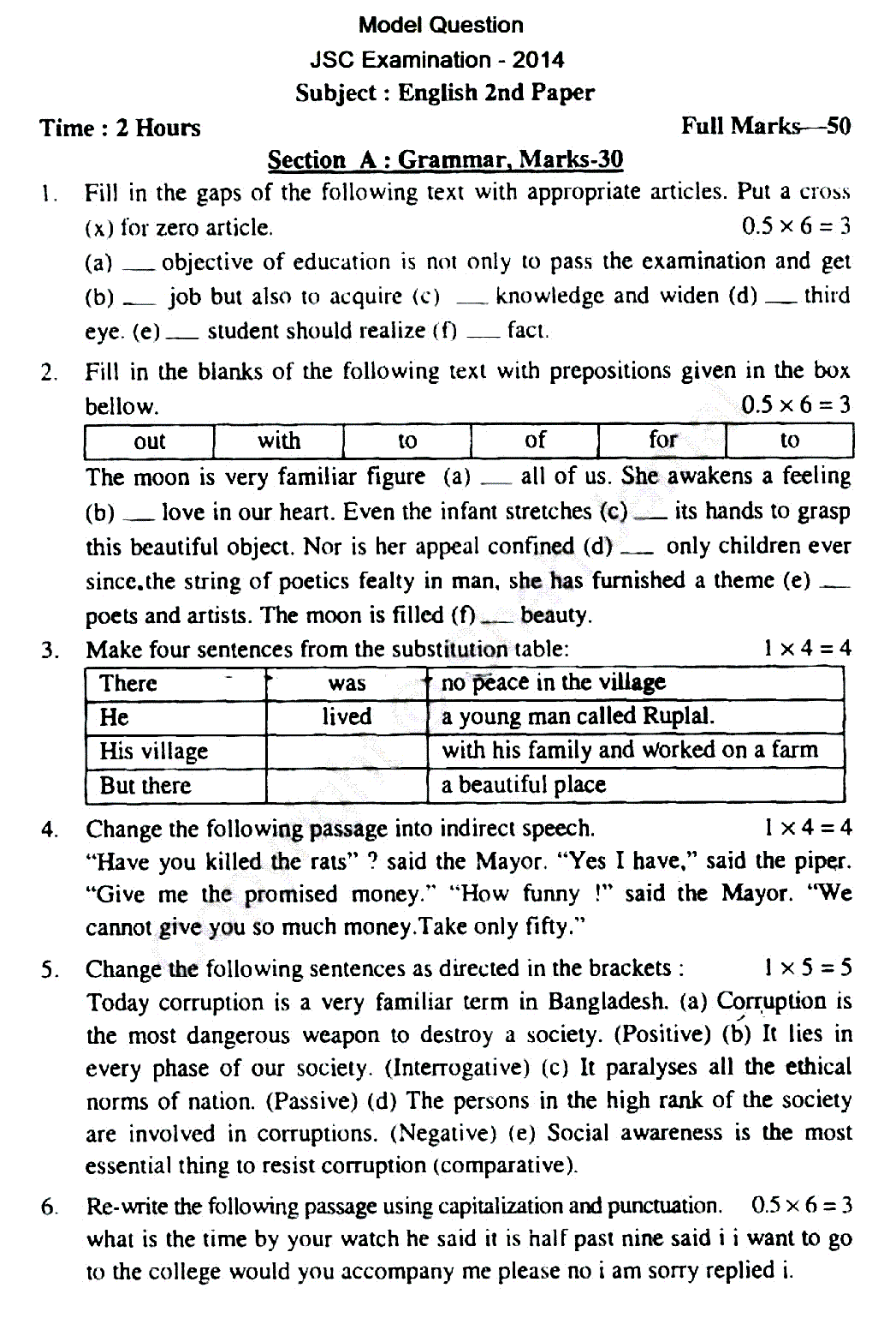 English 2nd Paper Suggestion of JSC Exam 2014 - Play থেকে degree ...