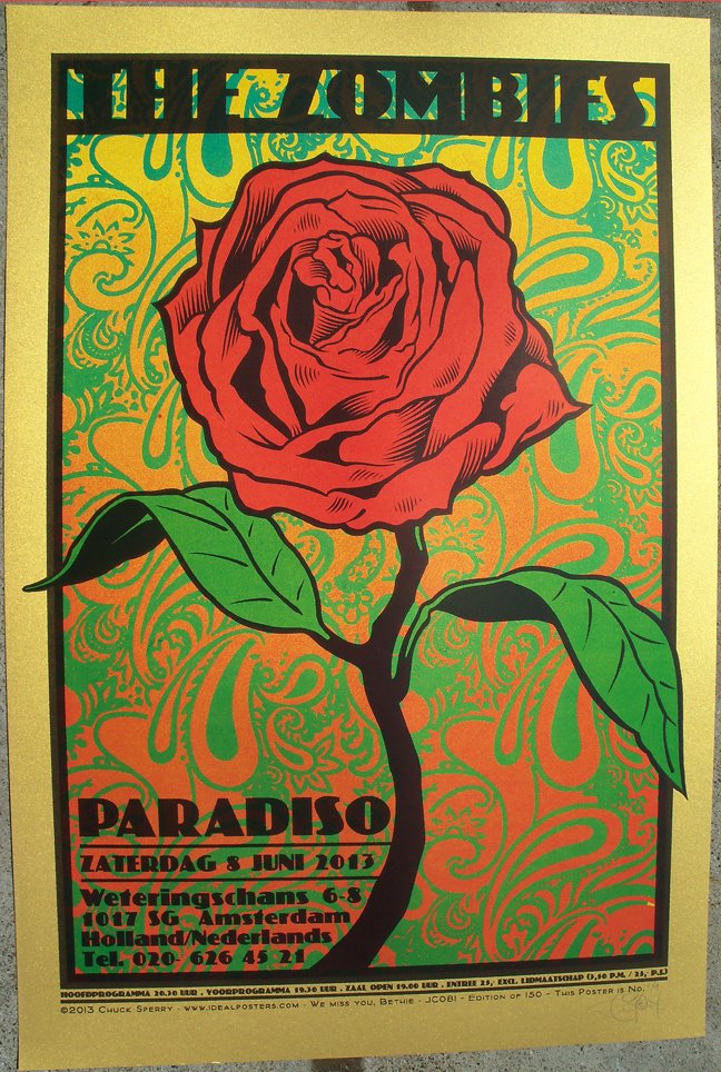 INSIDE THE ROCK POSTER FRAME BLOG: Chuck Sperry The Zombies Paradiso in ...