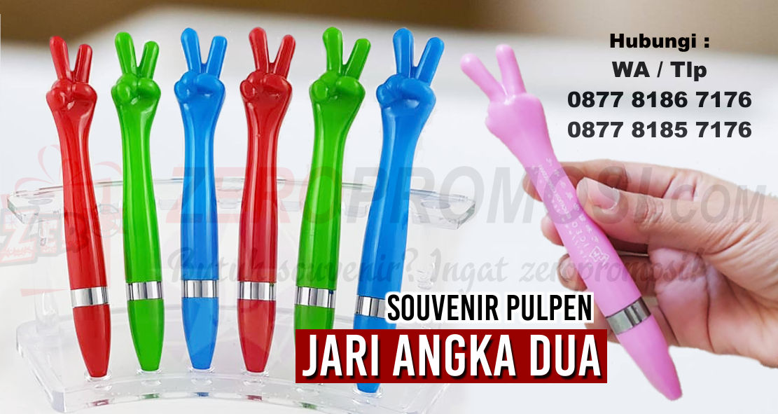 Pulpen Jari Angka Dua | zeropromosi | souvenir barang promosi & grosir ...