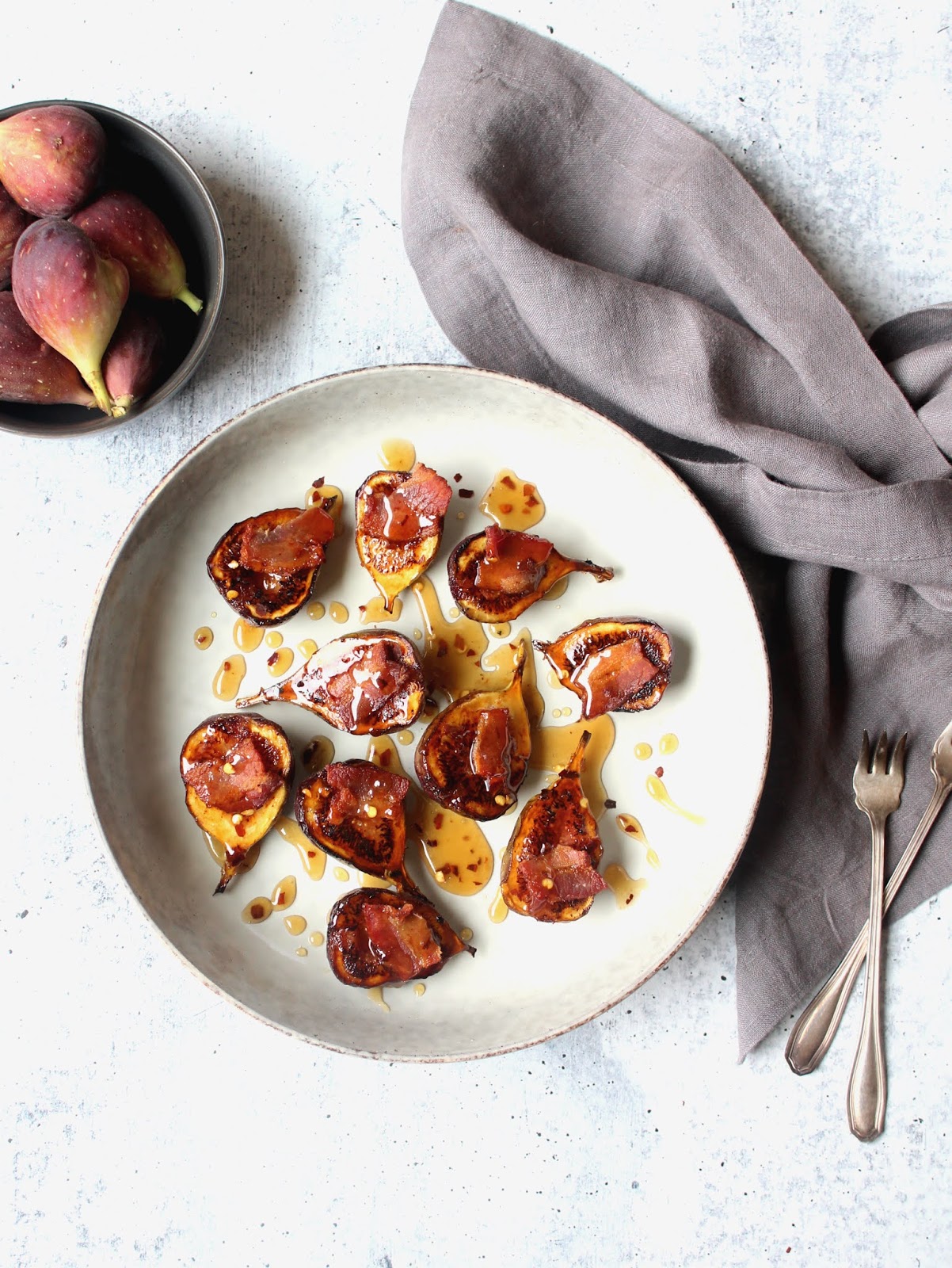 Authentic Suburban Gourmet: Warm Spicy Honey & Bacon Figs