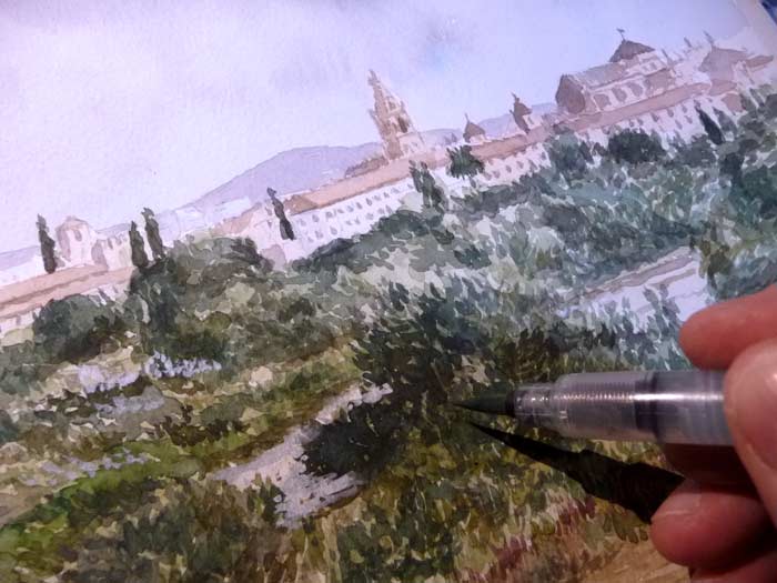 Óleos, Acuarelas, Rubén de Luis: Pintando una acuarela con pincel ...