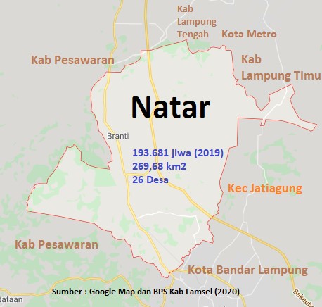 KotaKita.com: Penelusuran Desa "Kota" Di Kecamatan Natar Sepanjang Jalan Lintas Sumatera.
