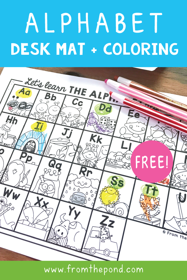 Printable Alphabet Desk Mat | From the Pond