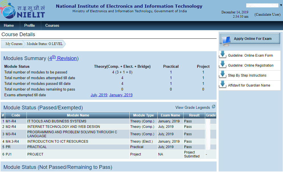 NIELIT O-Level Project File || For Both Direct & Institute Candidates