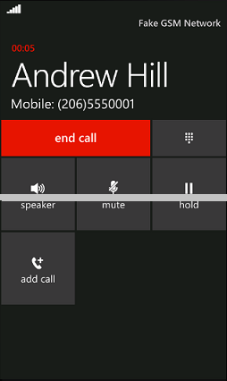 Mobile Development: Phone Call screen in Windows Phone