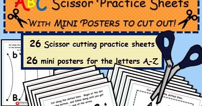Alphabet Scissor Practice Sheets
