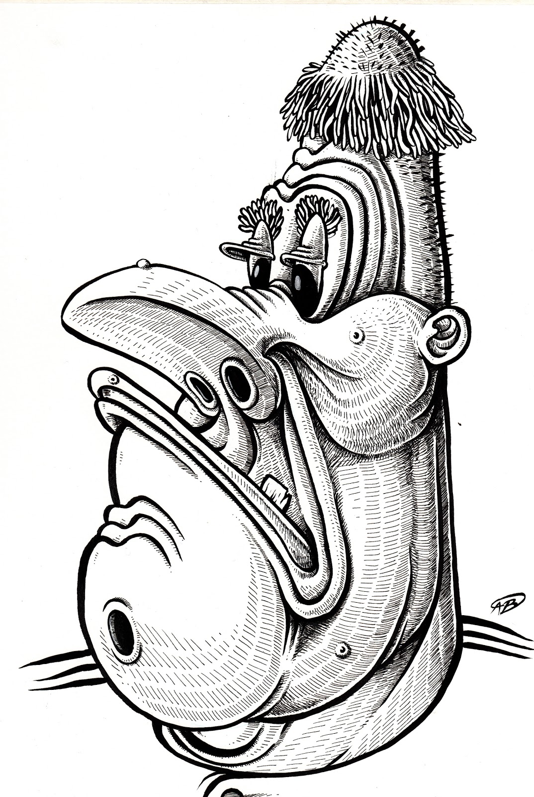 Anthony Briglia Illustration: Exaggerated Portraits #3 John