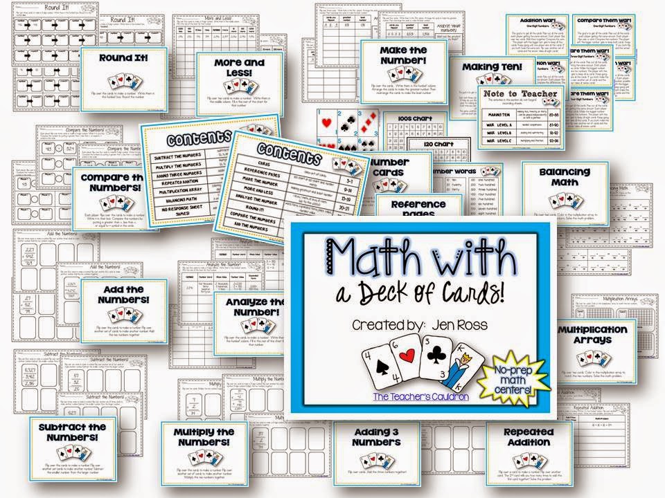 Name Tags Freebie and Math with Cards Giveaway! - Teacher by the Beach