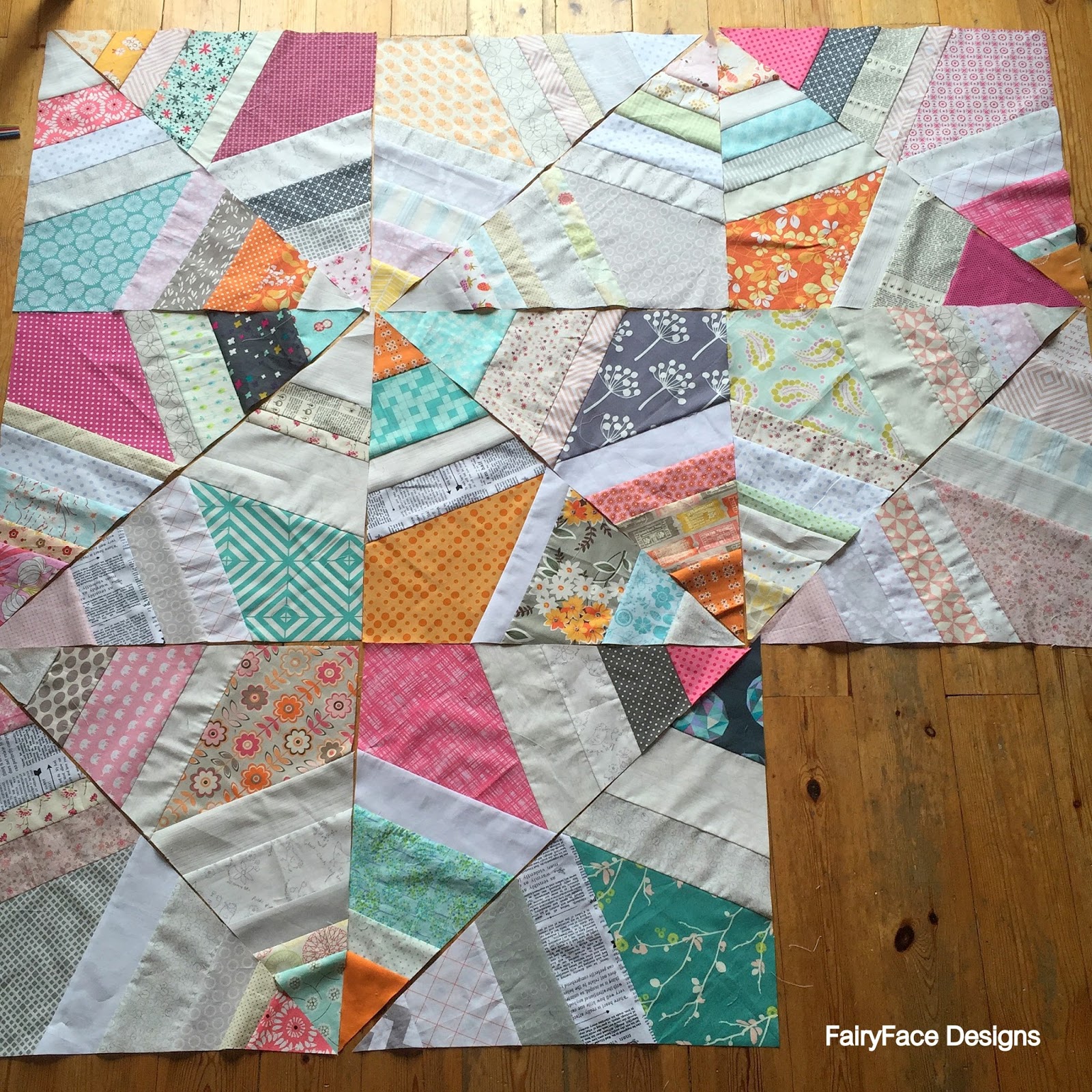 FairyFace Designs: Octagon Shimmer - a new quilt start