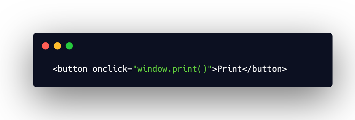 How To Print Webpage on Button Click With Javascript
