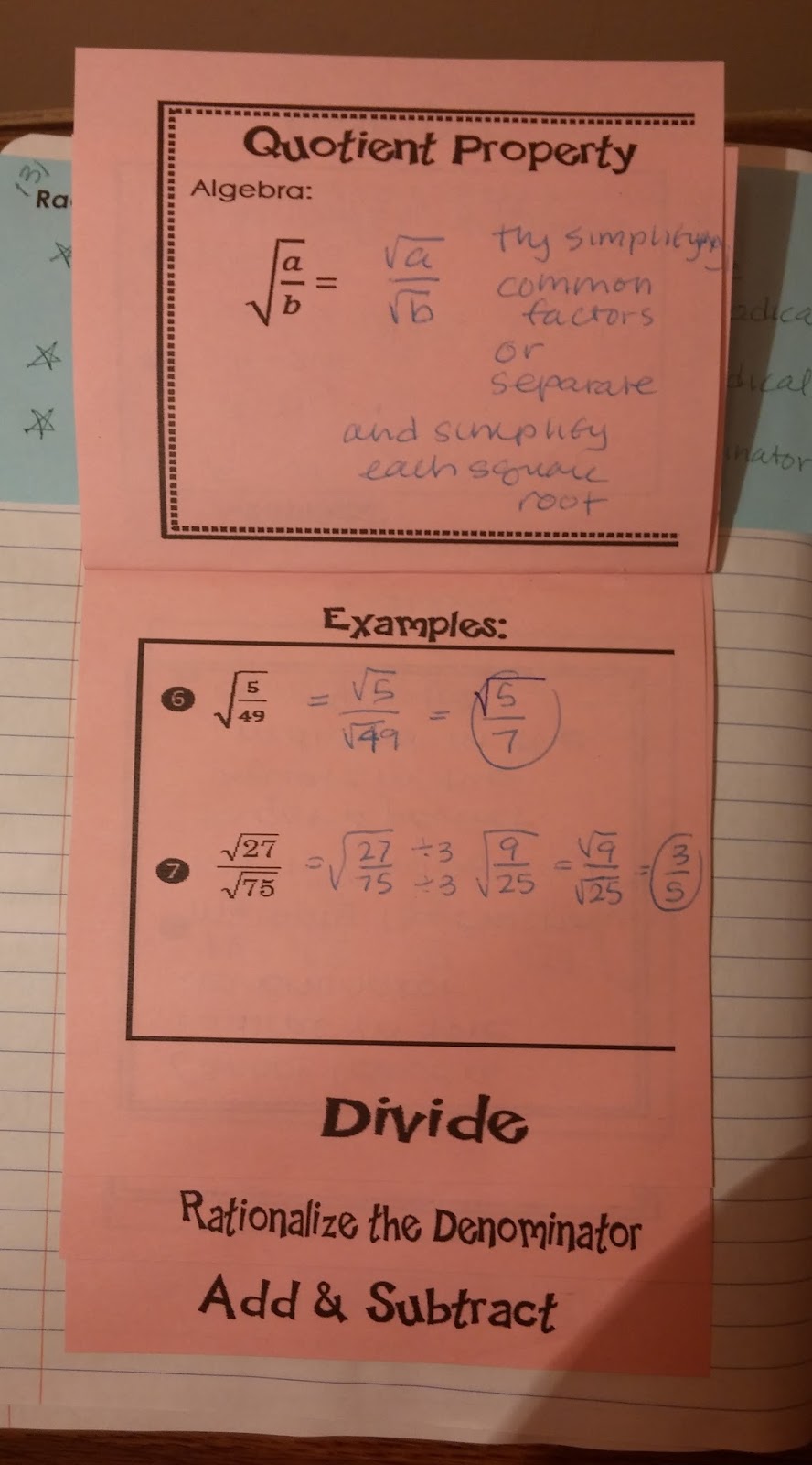 Simplifying Square Roots Cheat Sheet