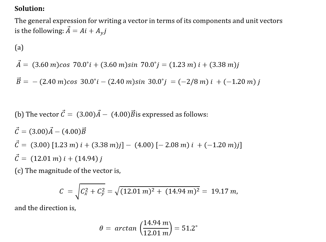 49. (a) Write each vector in Fig. $1.37$ in terms of the unit vectors ...