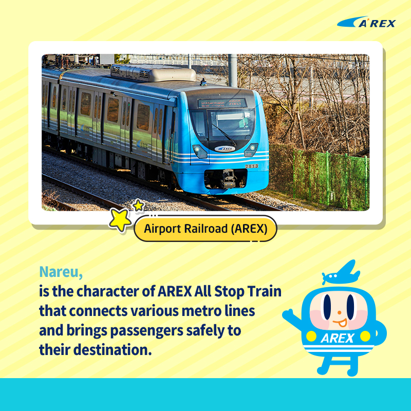 AREX: Airport Railroad (AREX) All Stop Train, that brings passengers ...