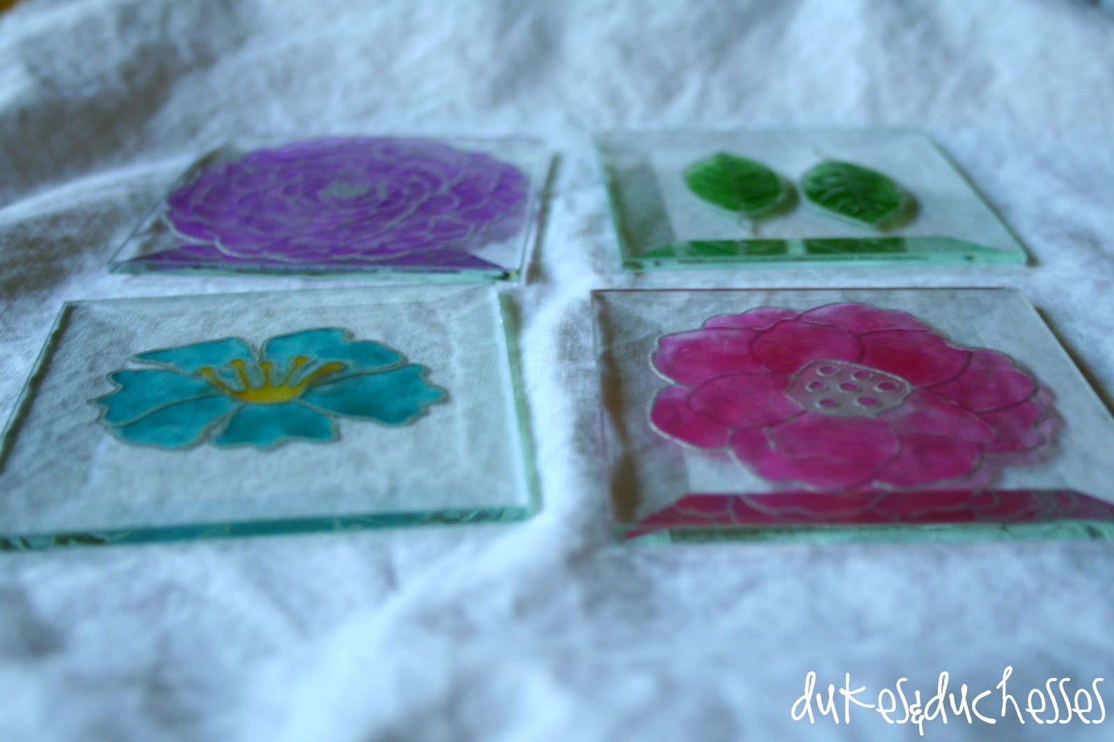 Painted Glass Coasters {Martha Stewart Crafts}