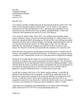 Medical Negligence Complaint Letter Template ~ Resume Letter