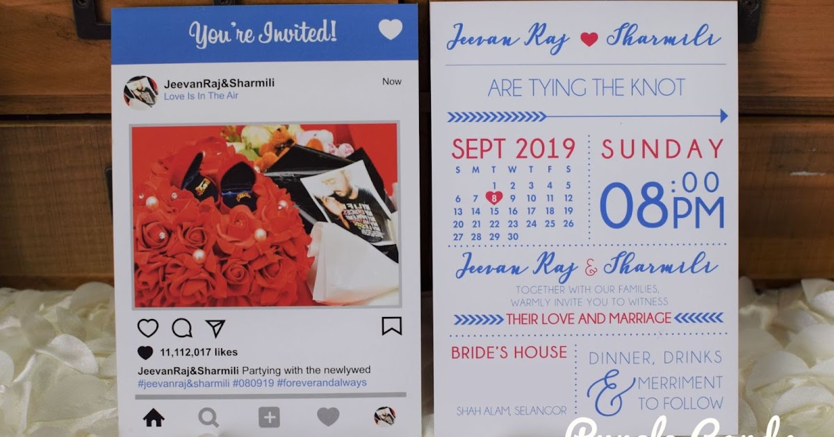 Instagram Wedding Invitation Card