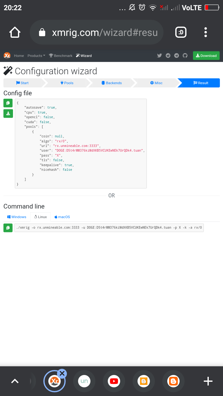Cara edit pool di unMineable dan edit code di xmrig