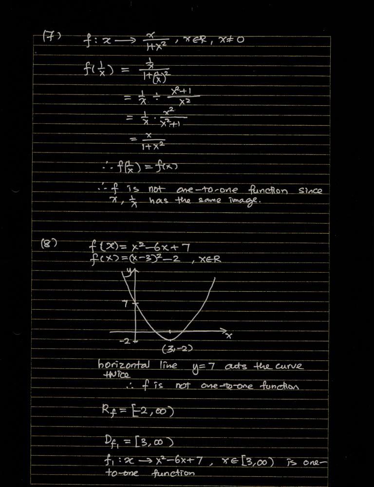 MATHEMATICS T STPM: FUNCTIONS