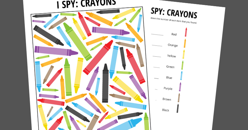 Crayon Themed I Spy Game {Free Printable for Kids} | And Next Comes L ...