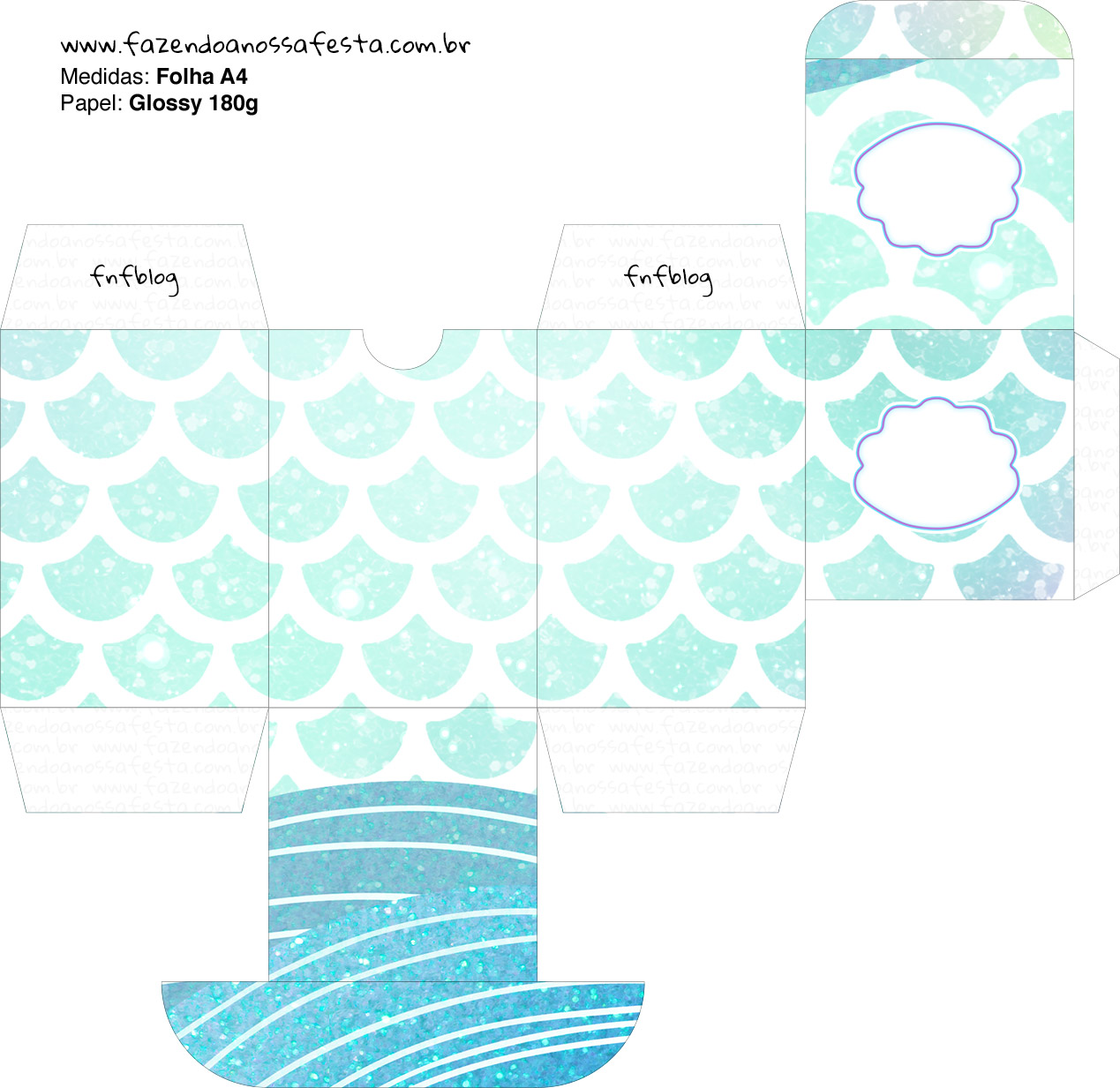 Mermaid: Free Printable Boxes. - Oh My Fiesta! in english