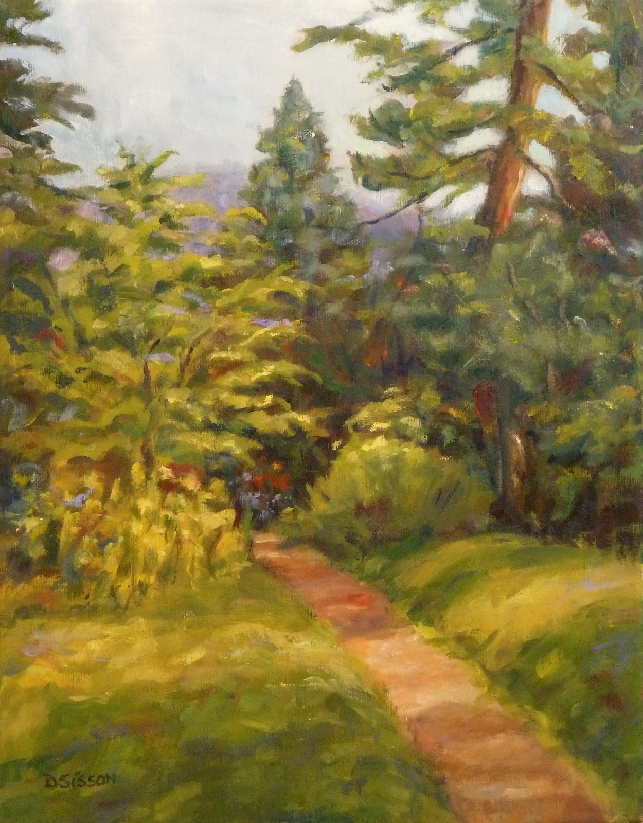 Daily Painting Projects: Private Path Oil Landscape Painting Forest ...