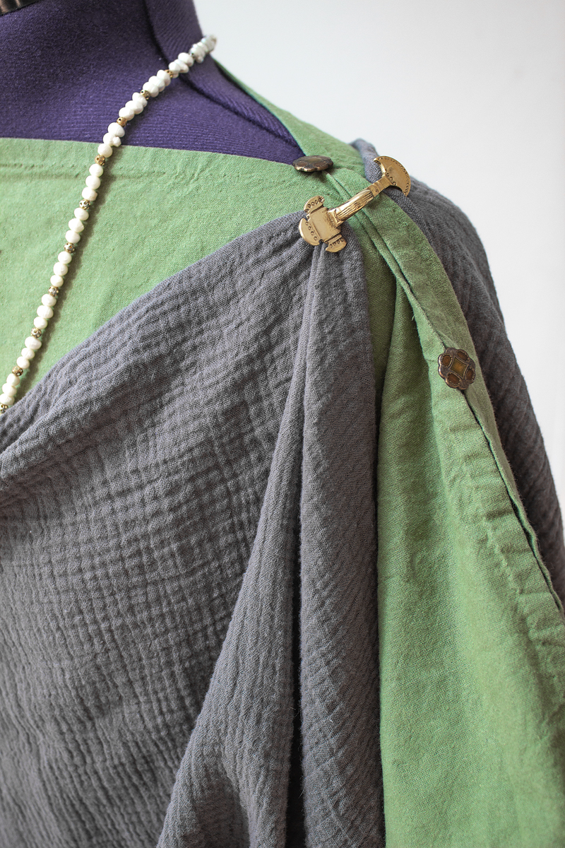 Ancient Roman stola and veil in cotton gauze