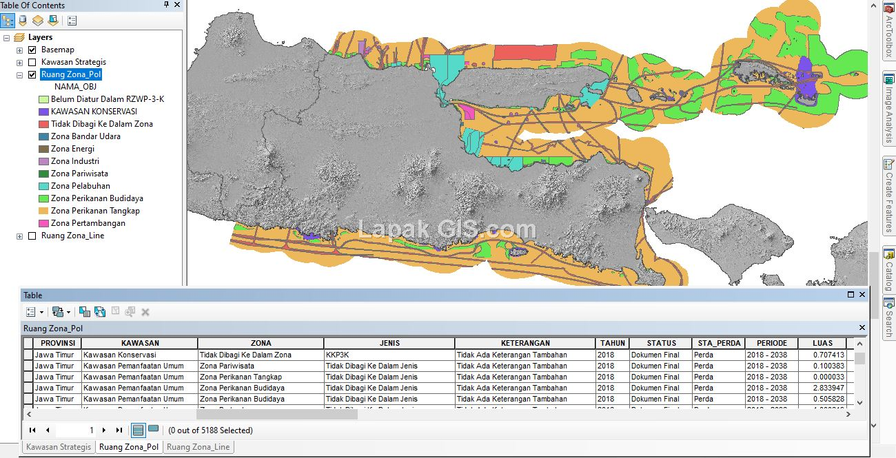 Shapefile (SHP) Peta RZWP3K Lengkap Seluruh Indonesia - Lapak GIS