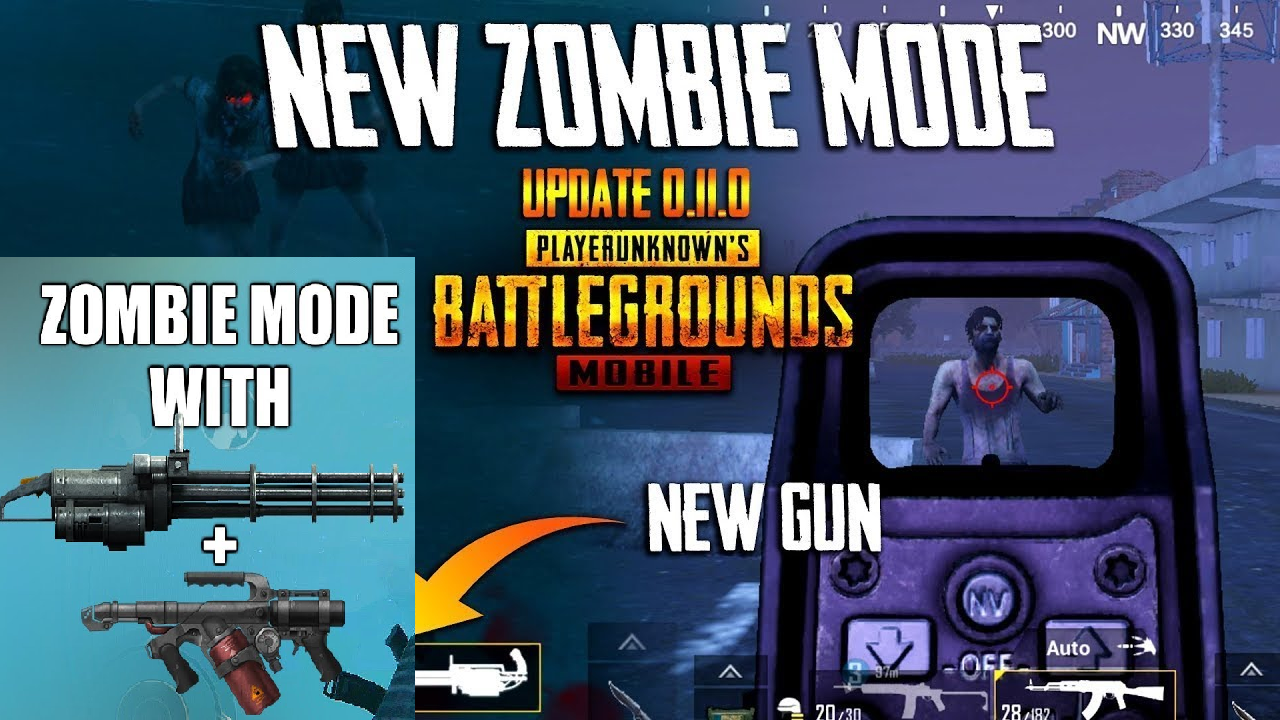 ZOMBIE MODE GAMEPLAY! | NEW WEAPONS FLAMETHROWER & M134 | PUBG Mobile ...